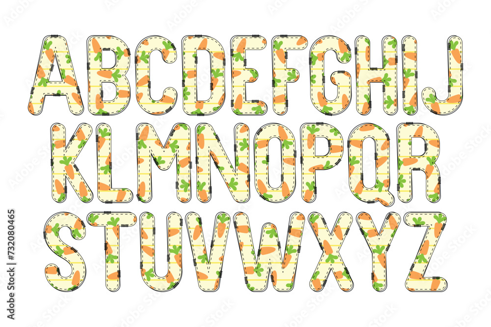 Versatile Collection of Carrot Cuteness Alphabet Letters for Various ...