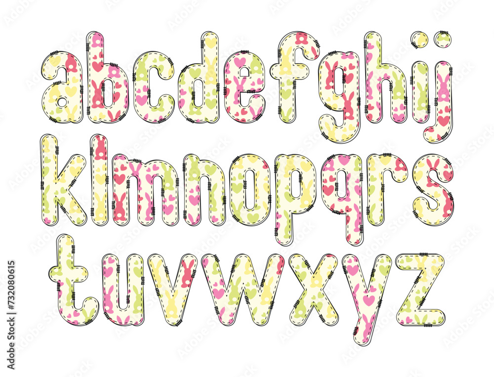Versatile Collection of Bunny Bliss Alphabet Letters for Various Uses ...