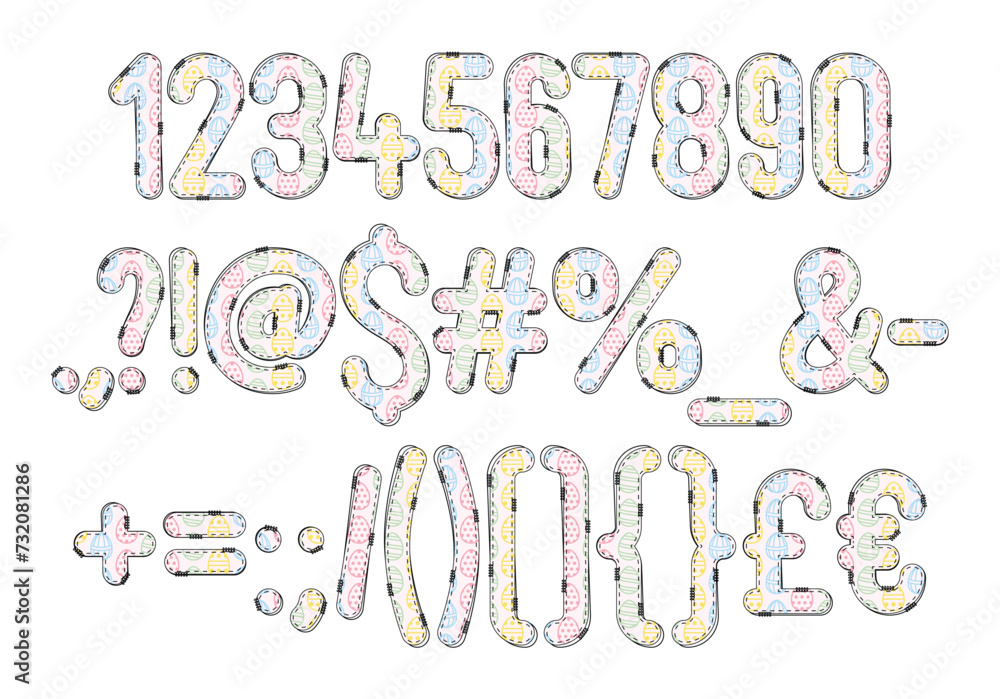 Versatile Collection of Easter Parade Numbers and Punctuation for ...