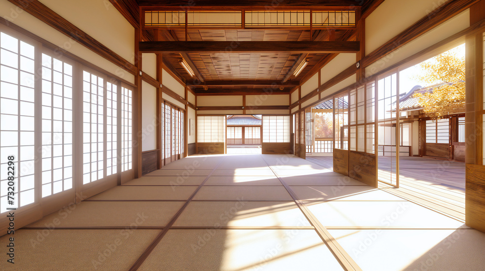 Tranquil Kyoto temple interior showcasing traditional Japanese ...