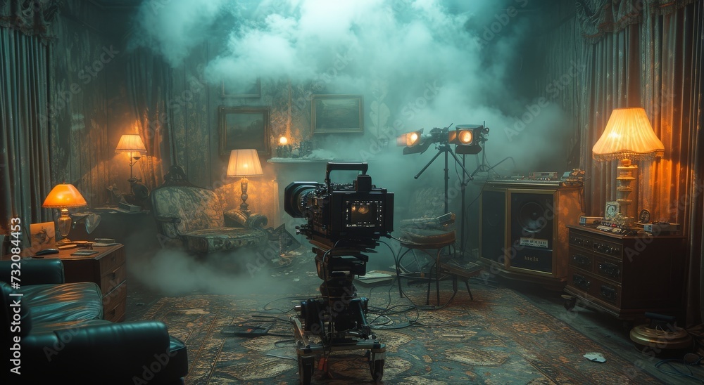 The atmospheric pc game captures a haunting screenshot of a smoky room ...