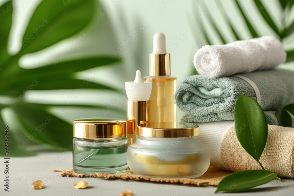 Skincare float therapy cream, antiaging wellness treatment skin barrier ...