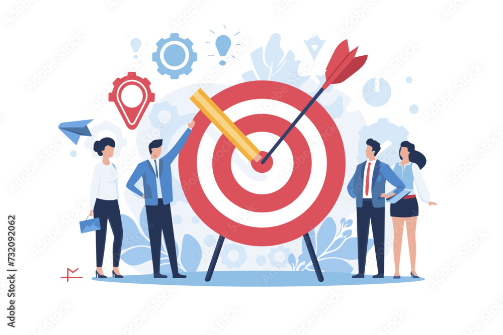 Business Strategy and Success Concept, Employees Holding Mission ...