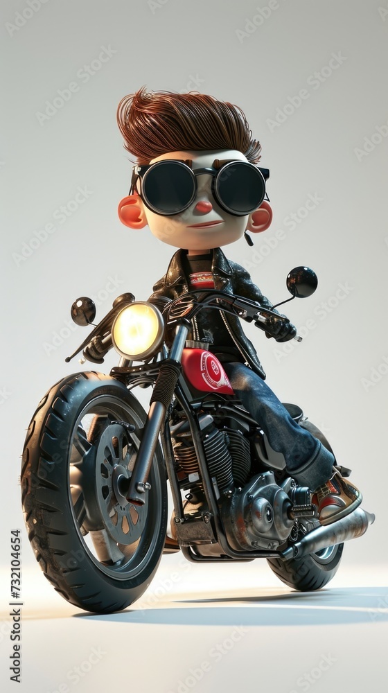 Cartoon digital avatars of Motorhead Maven Sitting on top of a ...