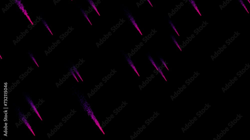 Falling particle lines effects animation black screen overlay 4k Stock ...