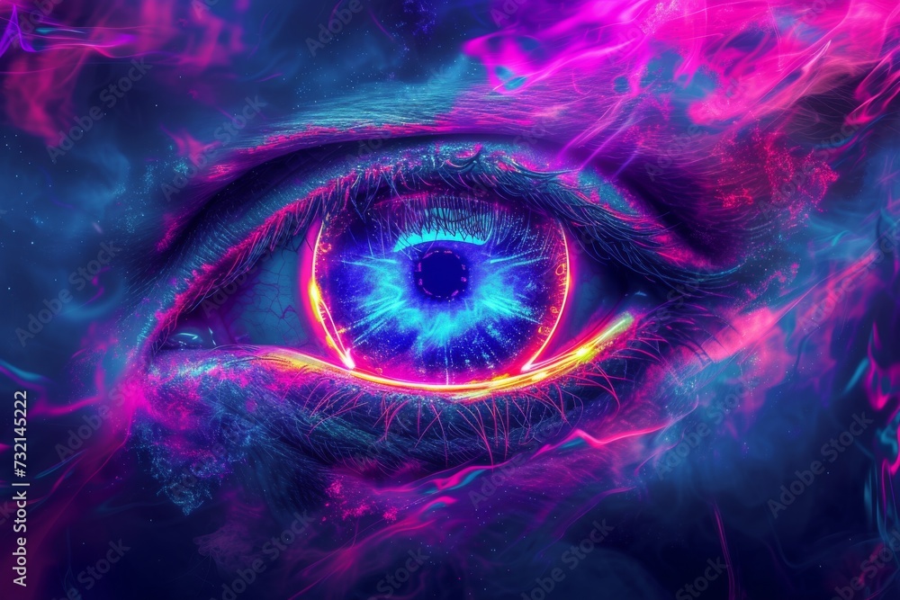 Human Eye ocular surface reconstruction. Eye conjunctivitis optic nerve ...