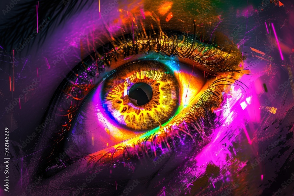 Human Eye optic disc. Eye color vision deficiency apps optic nerve lens ...