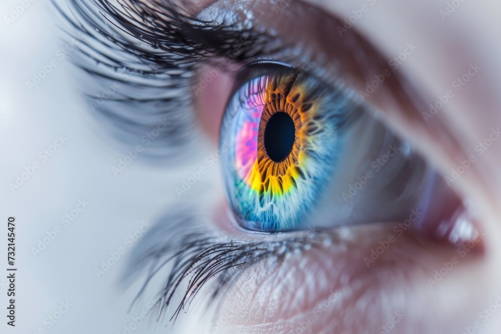 Human Eye macular pucker. Eye wavefront guided lasik optic nerve lens ...