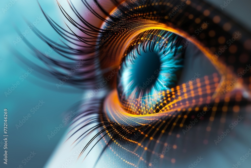 Human Cyborg AI Eye retinopathy of prematurity surgery. Eye blepharitis ...