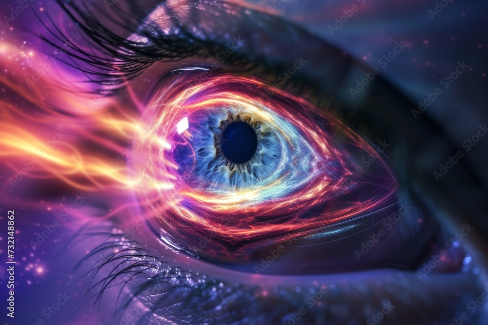 Human Cyborg AI Eye Combination glaucoma eye drop. Eye nebula optic ...