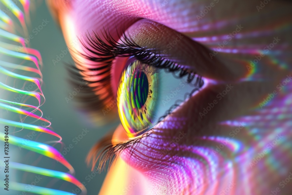 Human Cyborg AI Eye optic nerve regeneration neurotrophic factor. Eye ...