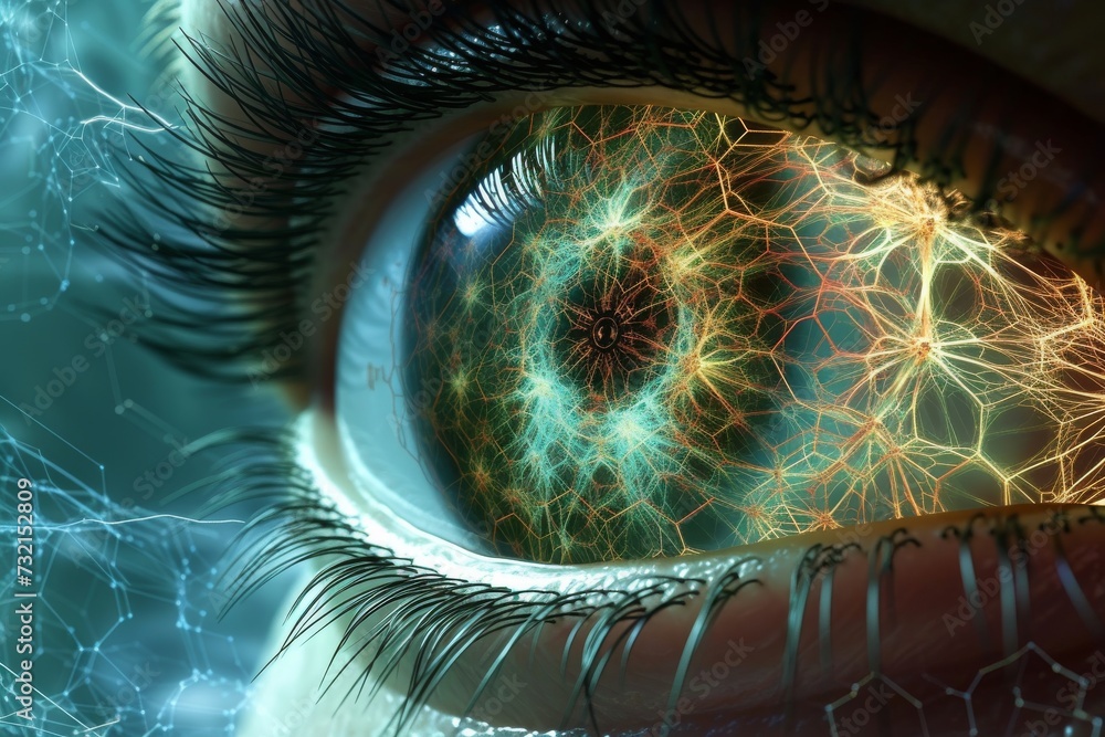 Human Cyborg AI Eye foresight. Eye Eye inflammation relief drop optic ...