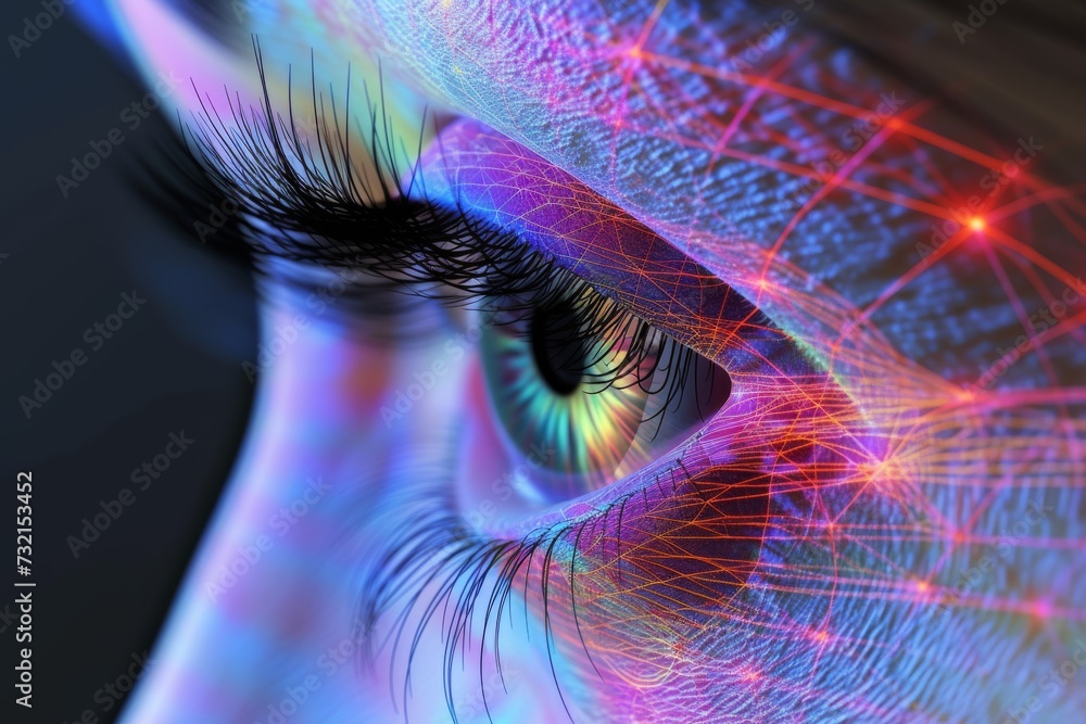 Human Cyborg AI Eye astigmatism. Eye retinitis pigmentosa optic nerve ...