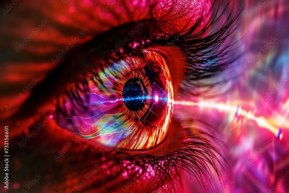 Human Cyborg AI Eye Eye drop dosage. Eye small incision lenticule ...