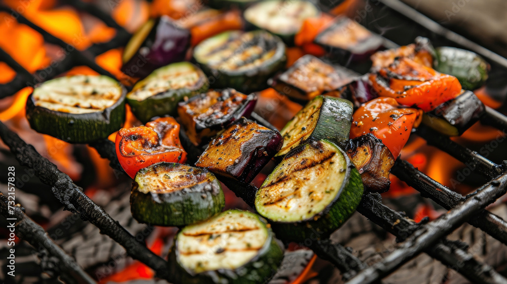 Hearty chunks of zucchini eggplant and peppers are expertly grilled ...