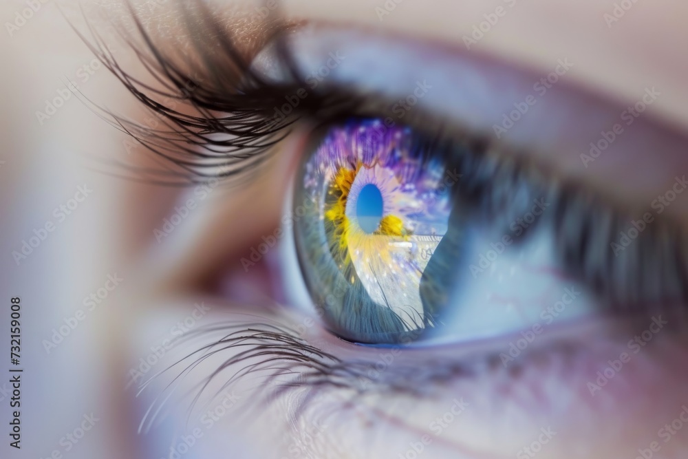 Human Cyborg AI Eye galaxy. Eye focal length optic nerve lens eye drop ...