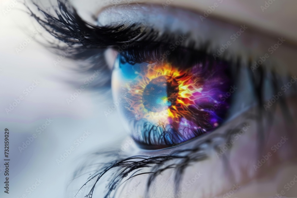 Human Cyborg AI Eye art. Eye Eye drop optic nerve lens Dry eye drop ...