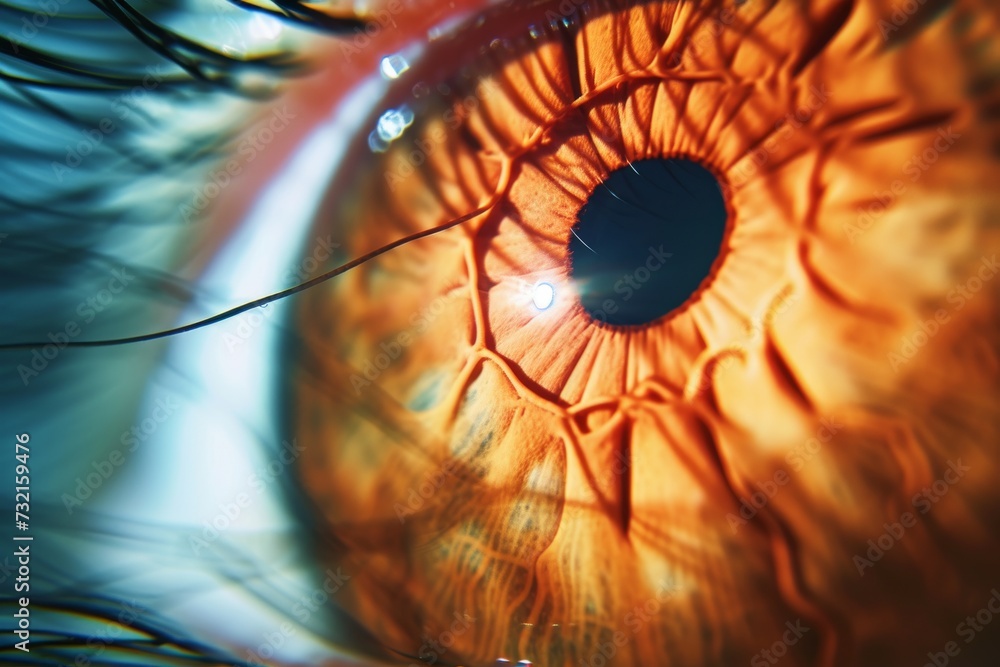 Human Cyborg AI Eye lgn. Eye bipolar cell optic nerve lens aberration ...