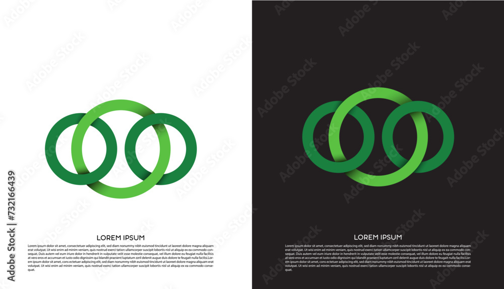 Vecteur Stock Three infinite circles. Triple Zero Logo Template, Triple ...