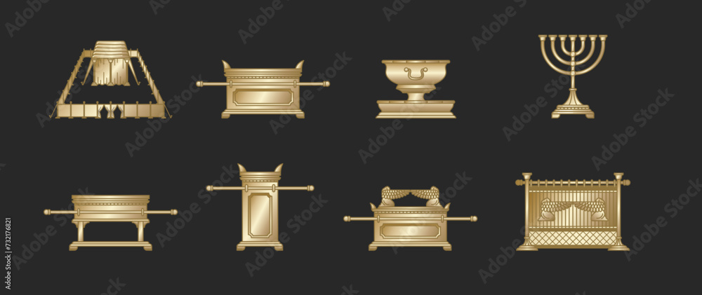 The Israelite Tabernacle - Gold Gradient Stock Vector | Adobe Stock