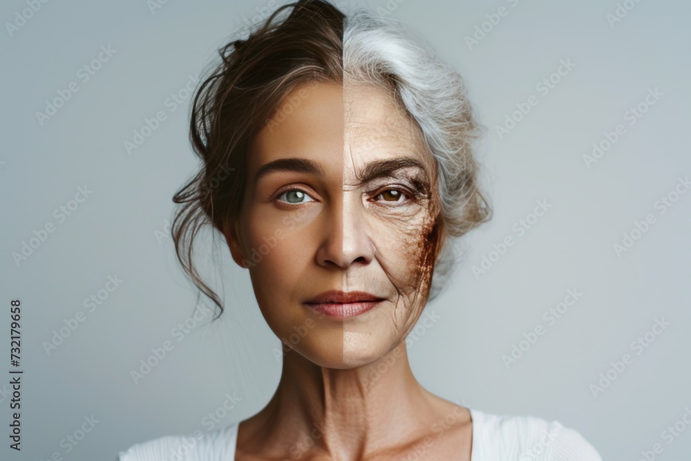 Aging comparative study. Young to old beauty influencer. Less Wrinkles ...