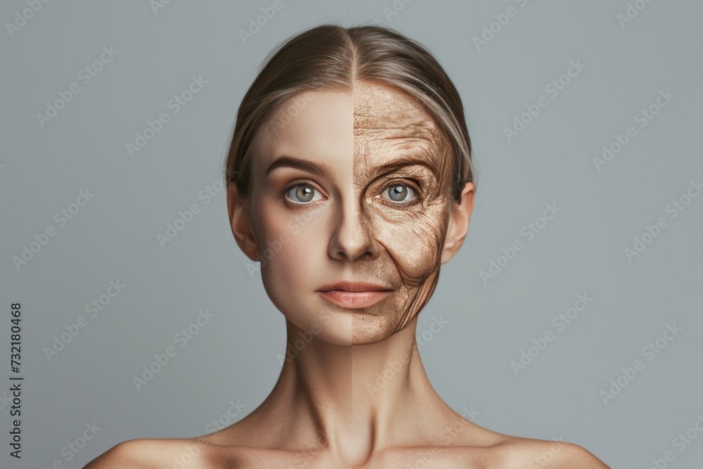 Aging present moment awareness. Young to old beautiful aging. Less ...