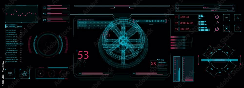 Vidéo Stock augmented reality Advance HUD control center. Graphic ... Vidéo Stock augmented reality Advance HUD control center. Graphic ...