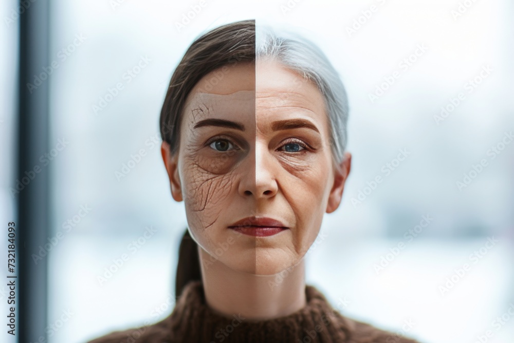 Aging cost comparison. Comparison young to old woman schooling. Less ...