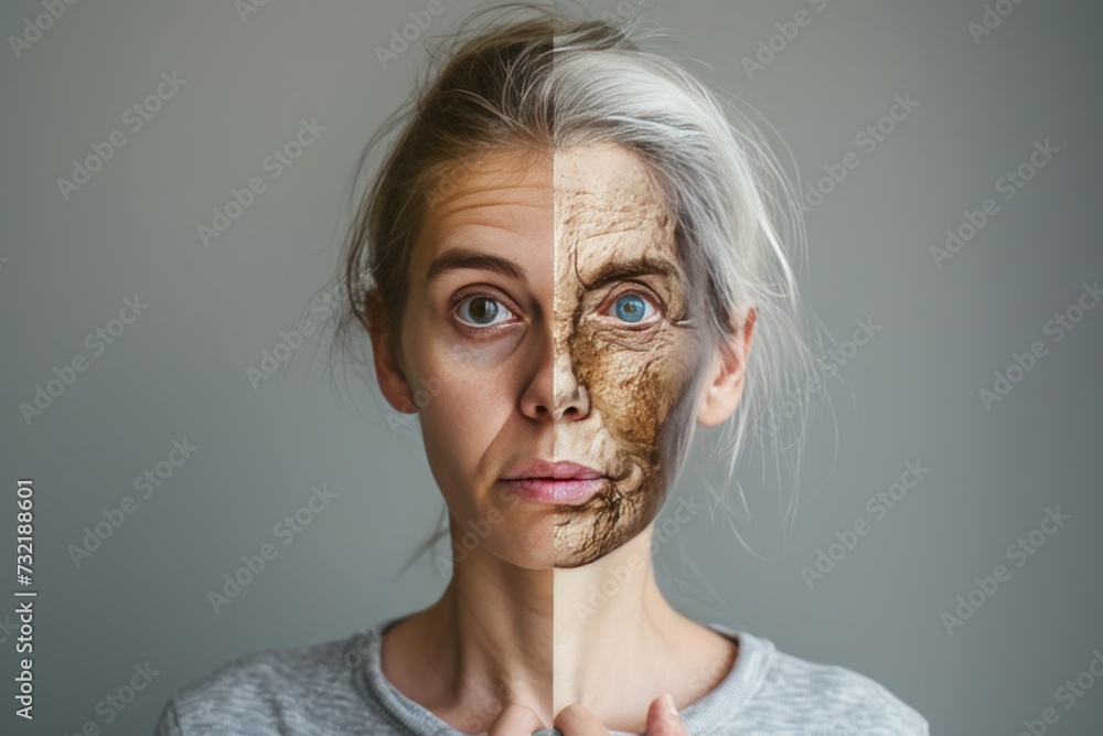 Aging clean air. Comparison young to old generation marionette line ...