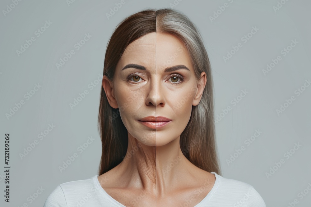 Aging Youthful Appearance Comparison Young To Old Generation Melanoma