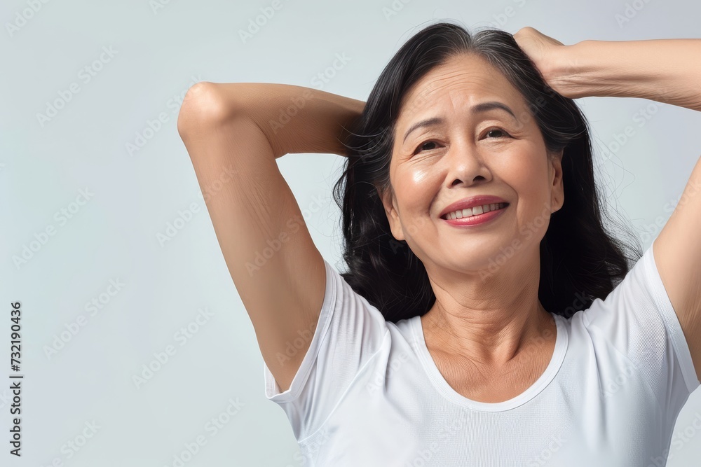 Aging youthful charm. Comparison young to old generation facial ...