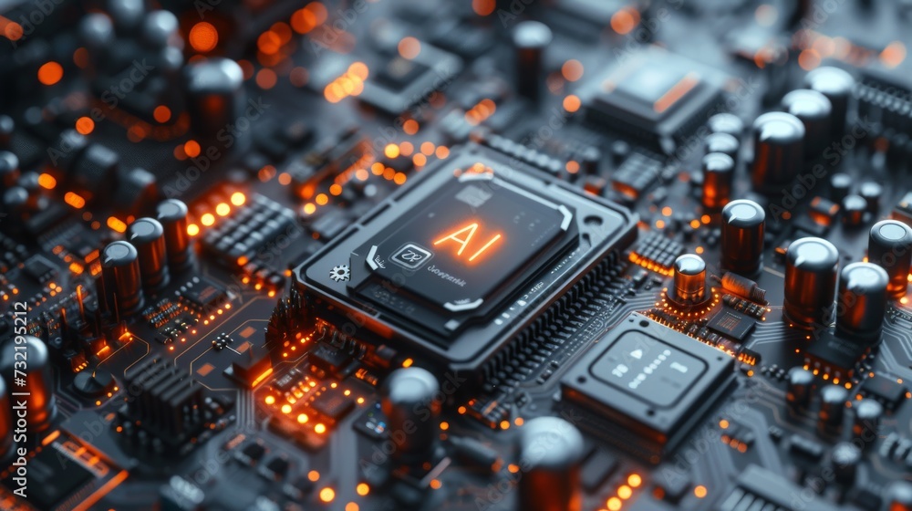 AI, artificial intelligence concept CPU digital technology artificial ...