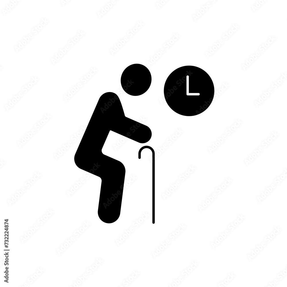life expectancy concept line icon. Simple element illustration. life ...