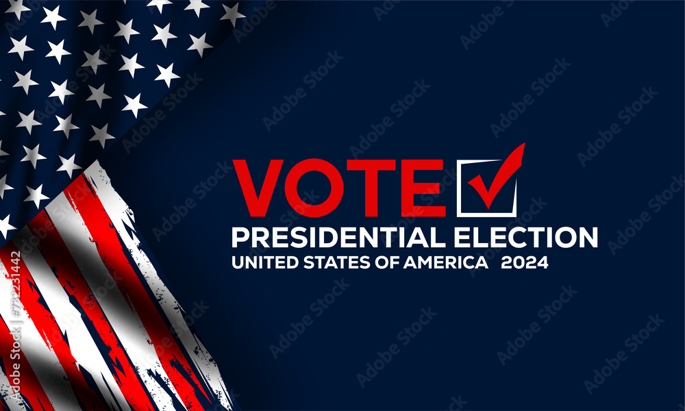 USA 2024 Presidential Elections Event Banner, background, card, poster ...