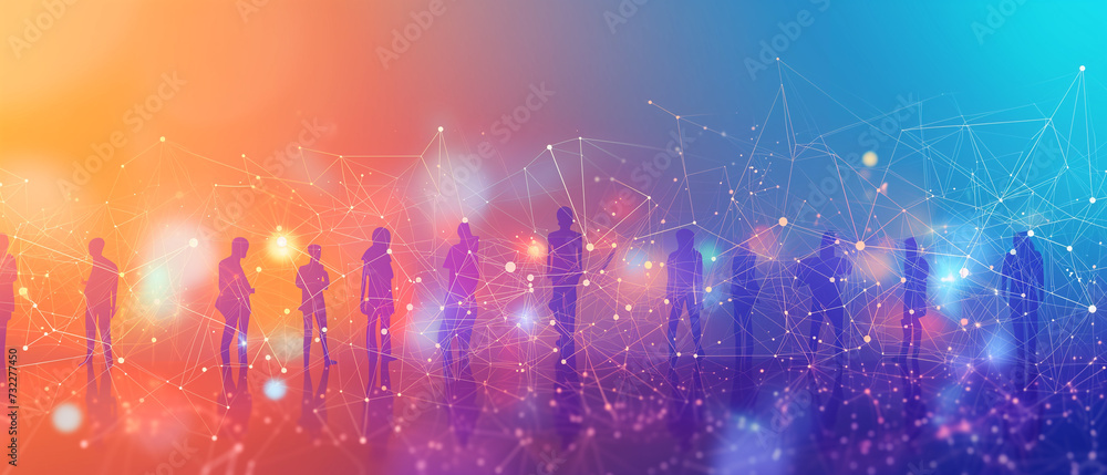 A visually striking banner celebrating unity and connection, portraying ...