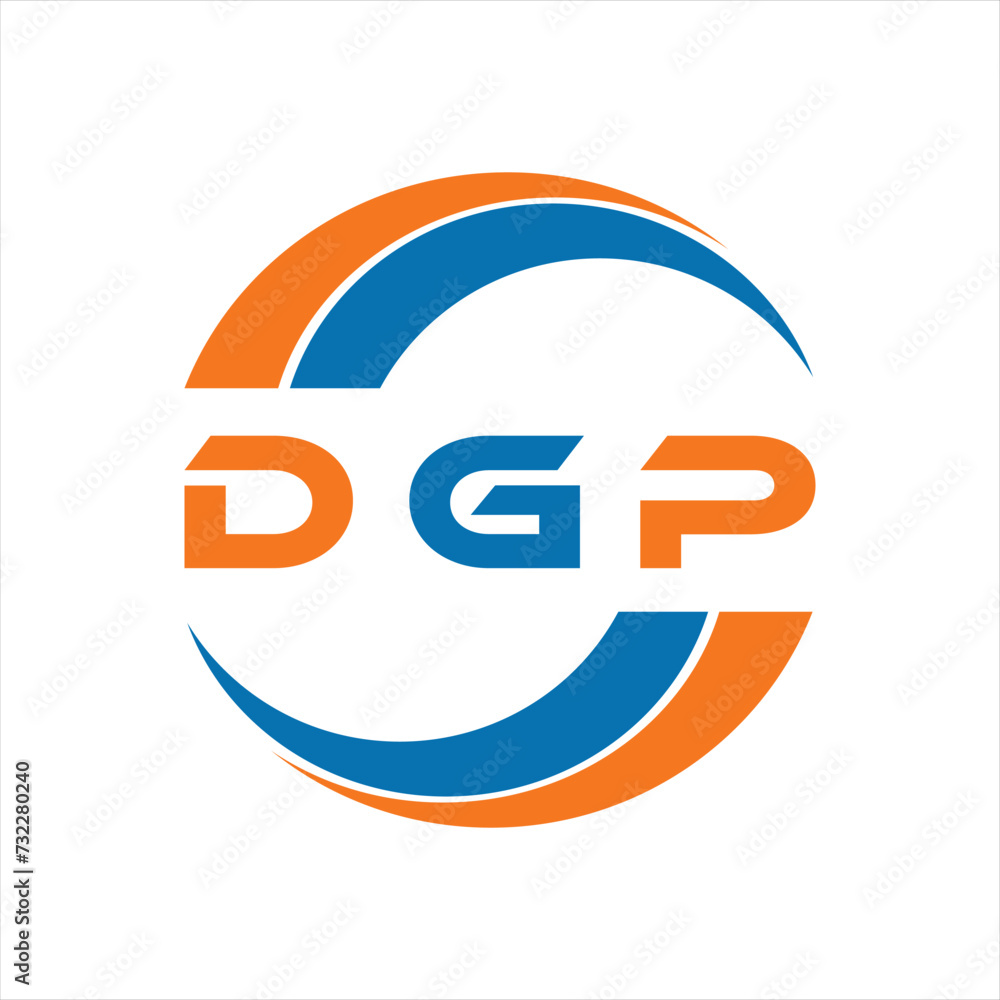 DGP letter design. DGP letter technology logo design on white ...