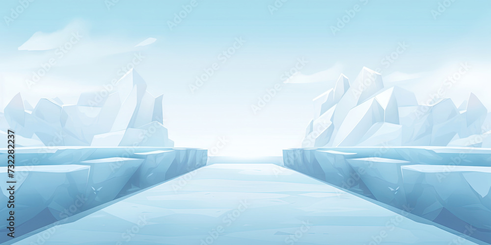 Video game background, Winter ice frost artic level of scrolling ...