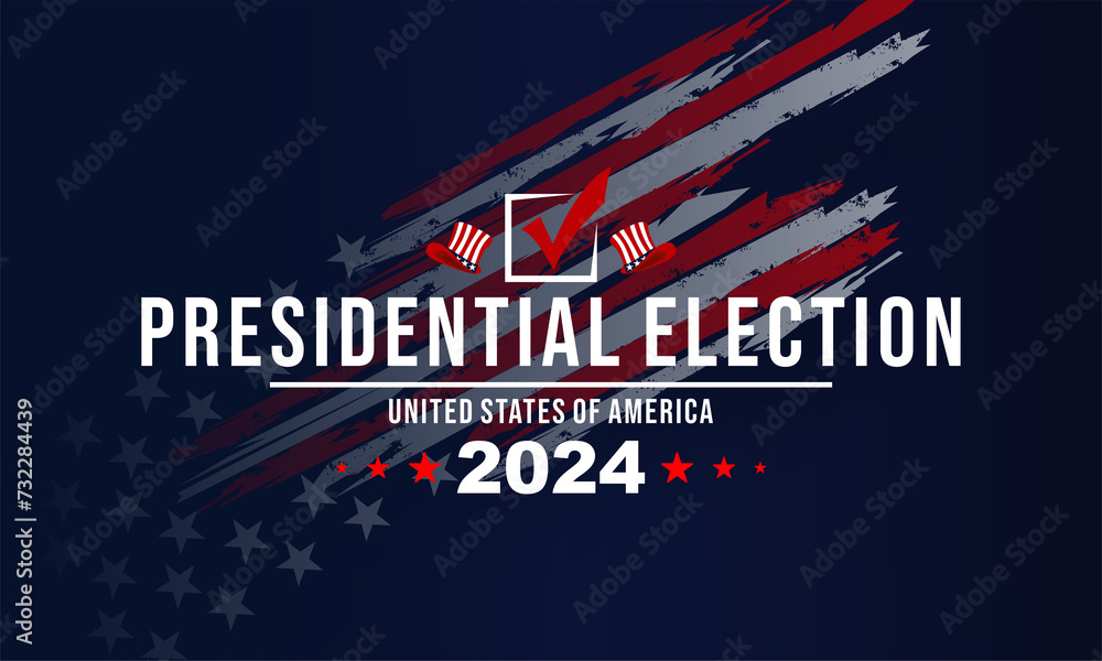 USA 2024 Presidential Elections Event Banner, background, card, poster ...