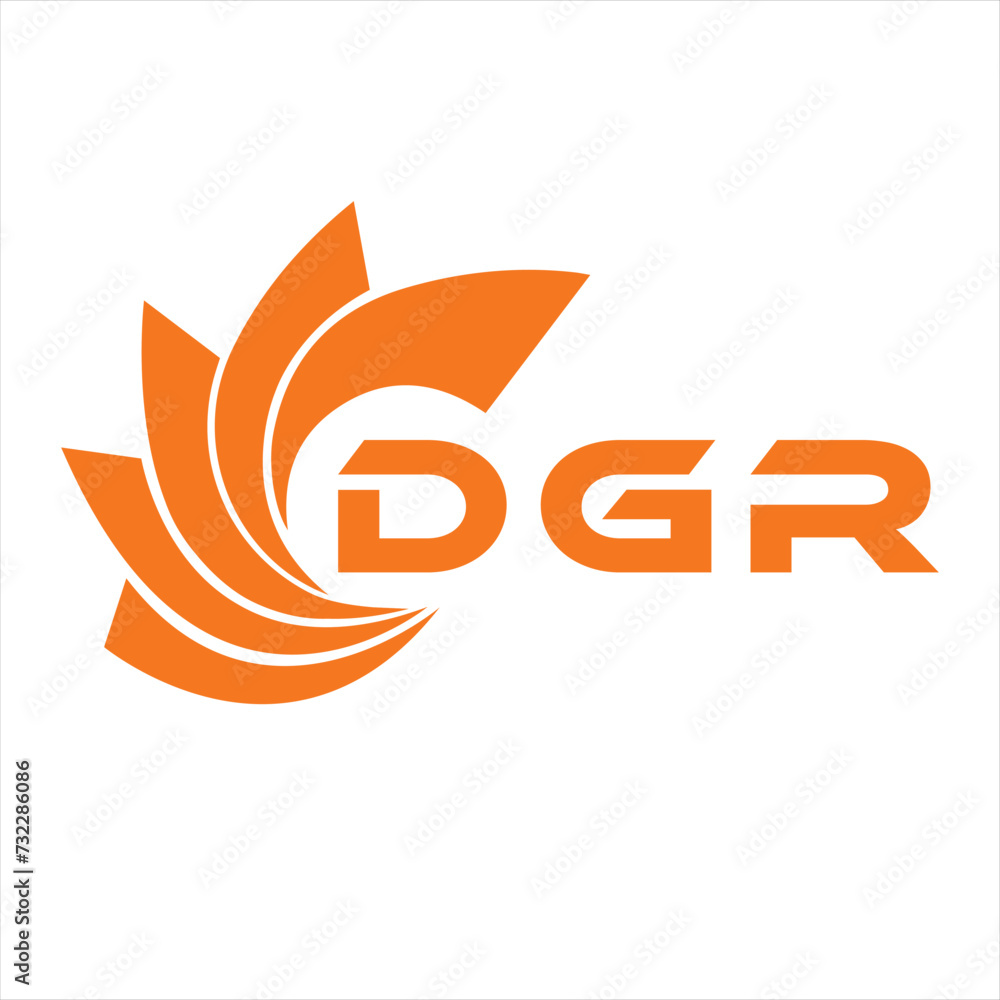 DGR letter design. DGR letter technology logo design on white ...