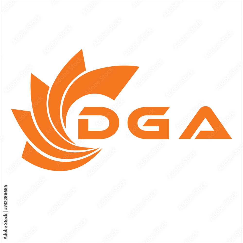 DGA letter design. DGA letter technology logo design on white ...