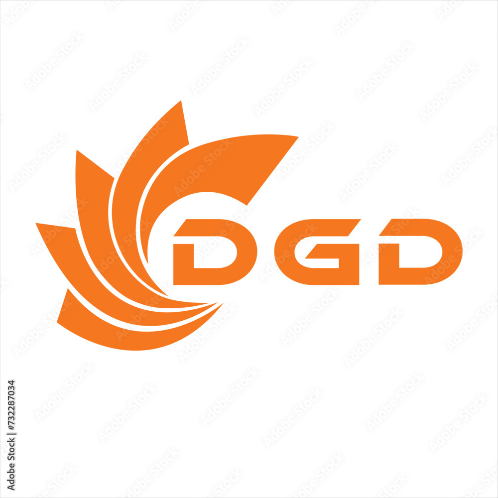 DGD letter design. DGD letter technology logo design on white ...