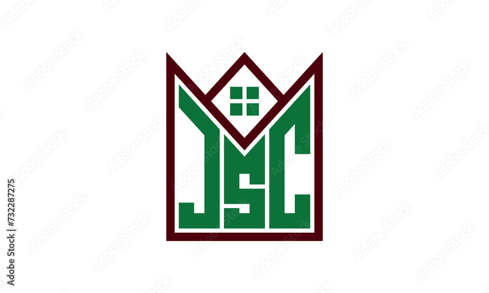 JSC initial letter real estate builders logo design vector ...