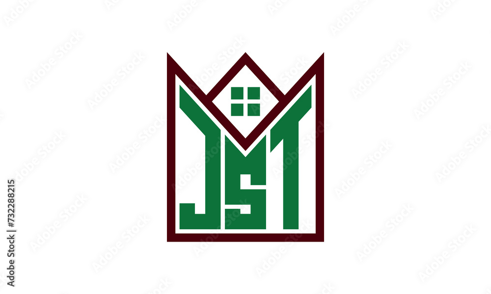 JST initial letter real estate builders logo design vector ...