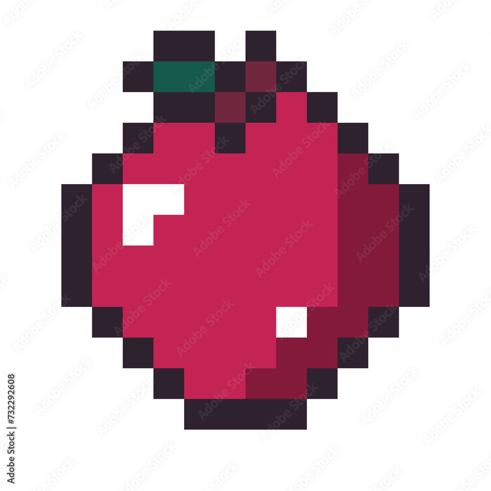 Apple Pixel Art. 1 piece pixel-style apple icon suitable for your pixel ...
