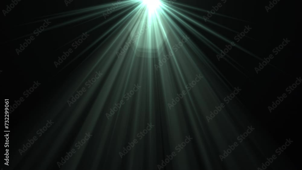 Colorful stage lights. Golden spotlights and white laser holograms spin ...