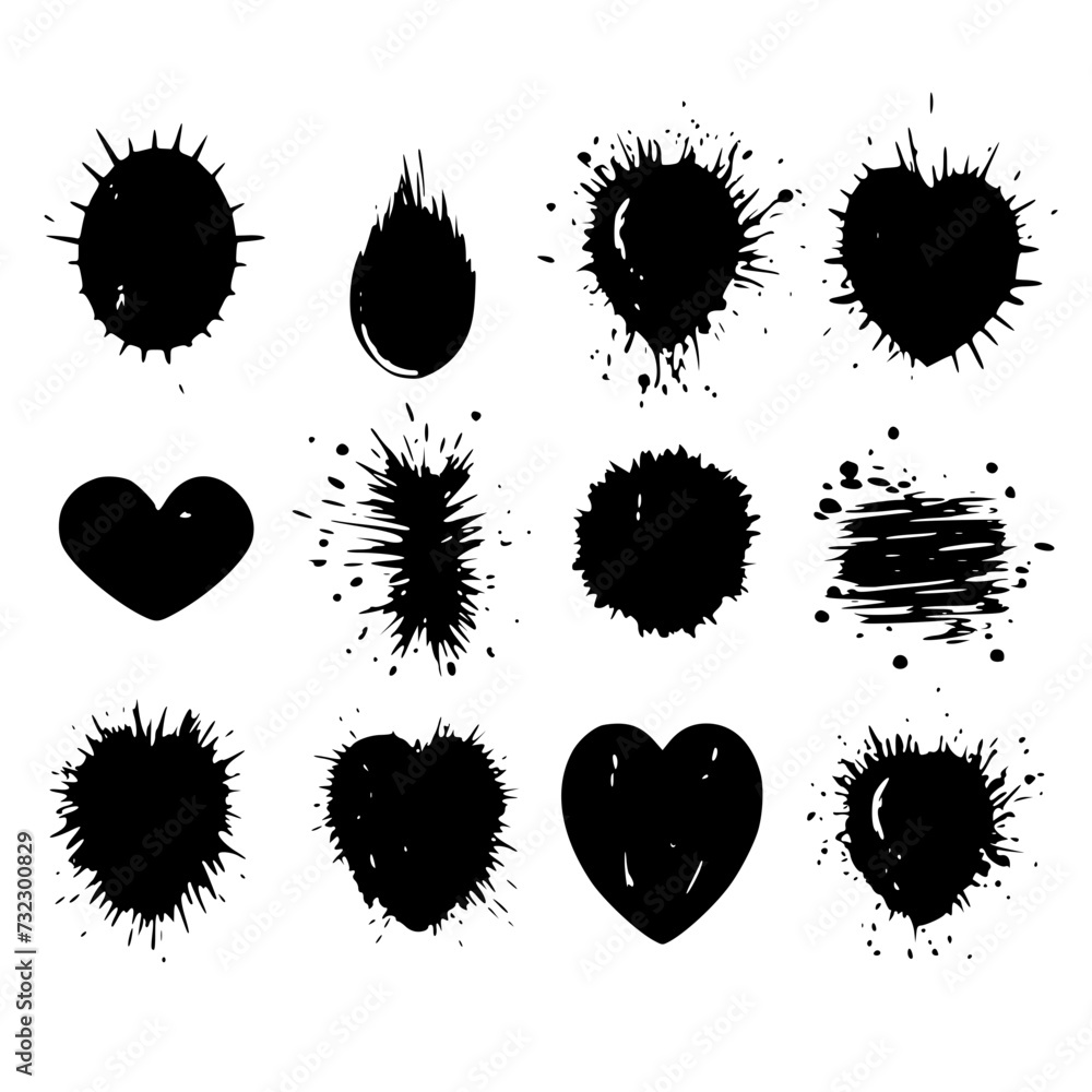 Vetor de paint splatter svg, ink splatter svg, splatter silhouette ...
