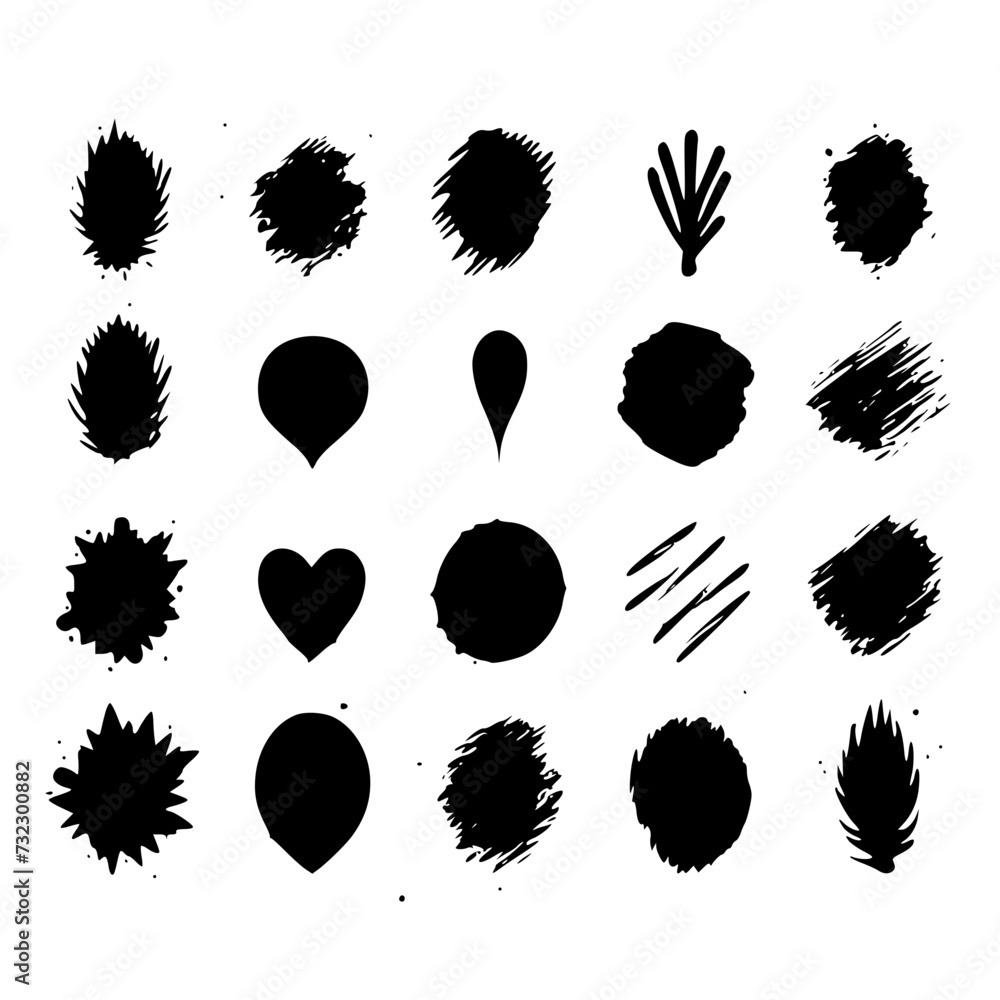 paint splatter svg, ink splatter svg, splatter silhouette, paint streak ...