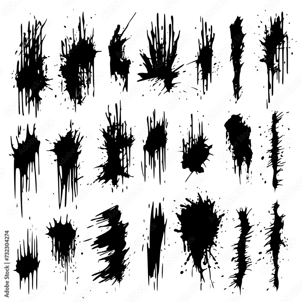 Vecteur Stock paint splatter svg, ink splatter svg, splatter silhouette ...