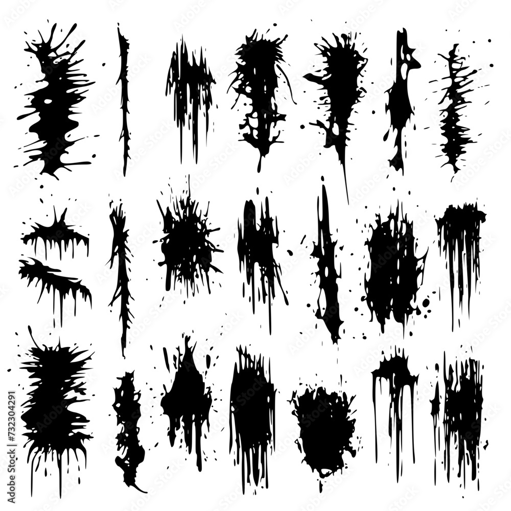 Vetor de paint splatter svg, ink splatter svg, splatter silhouette ...