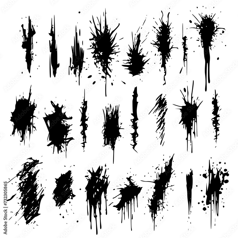 Vecteur Stock paint splatter svg, ink splatter svg, splatter silhouette ...